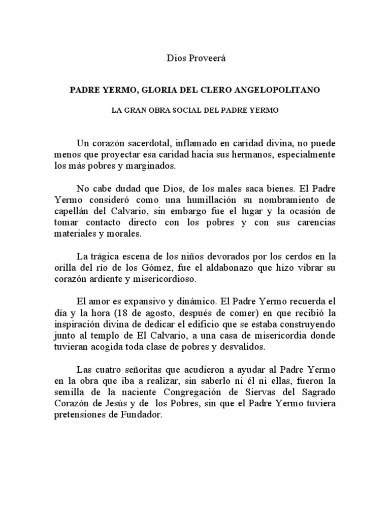 Legado del Padre Yermo | PDF | México | Misericordia