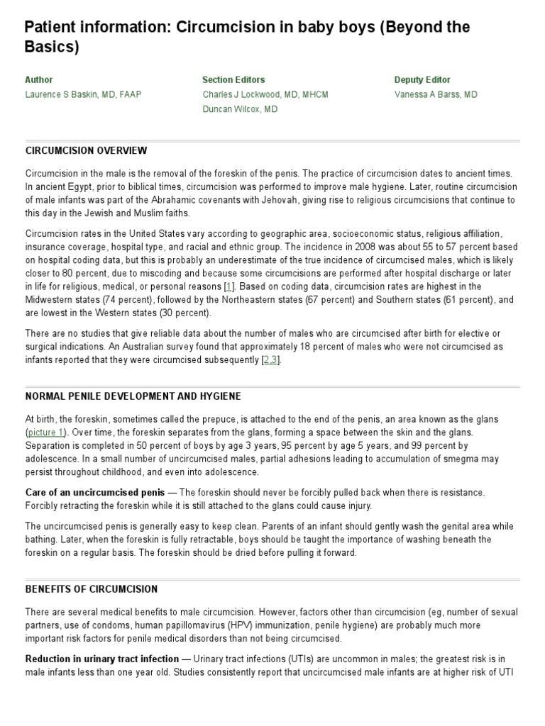 Circumcision in Baby Boys | PDF | Circumcision | Urology