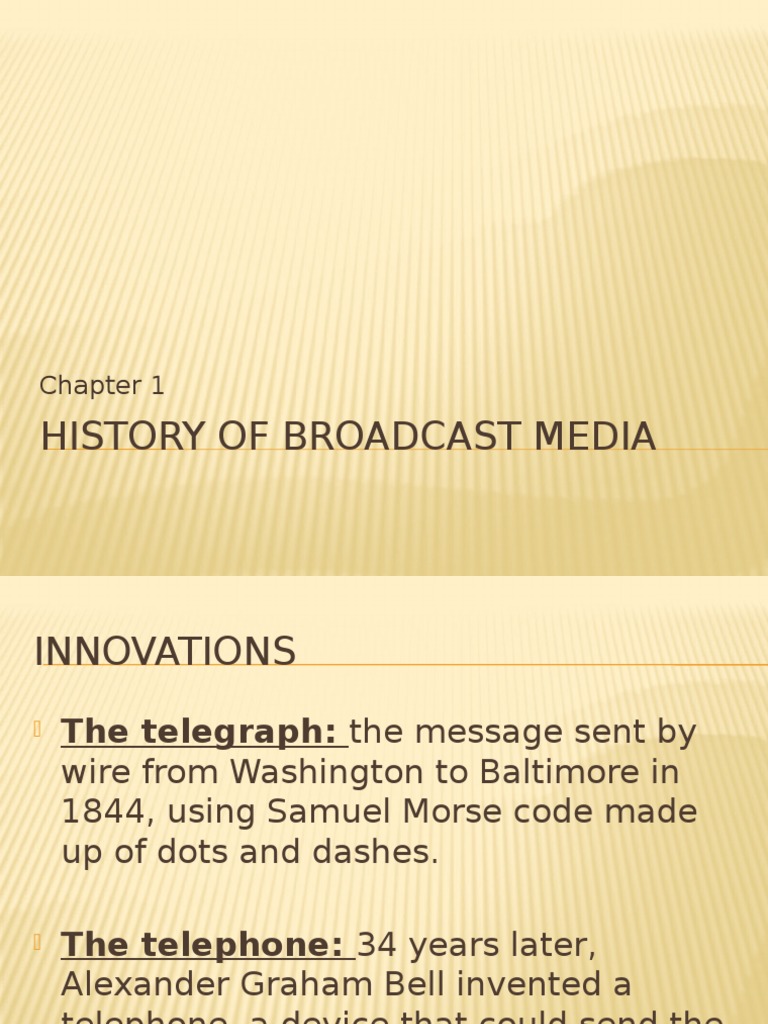 History of Broadcast Media | PDF | Rca | Television