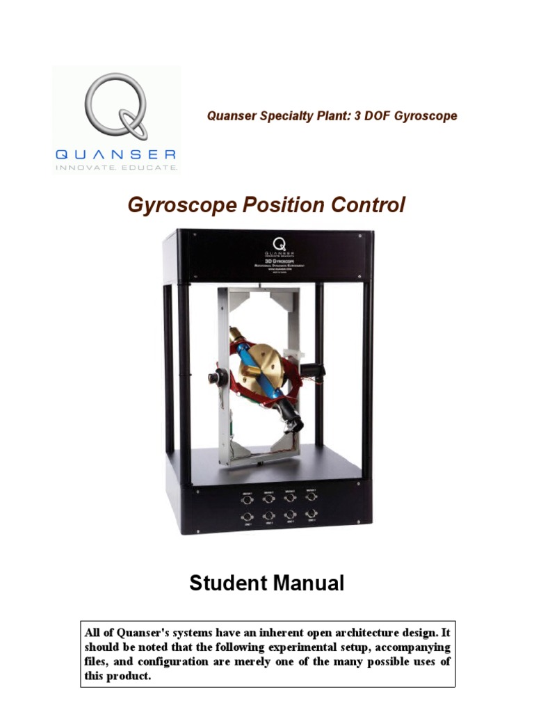 Gyro Position Control - Student Manual | PDF | Control Theory | Gyroscope