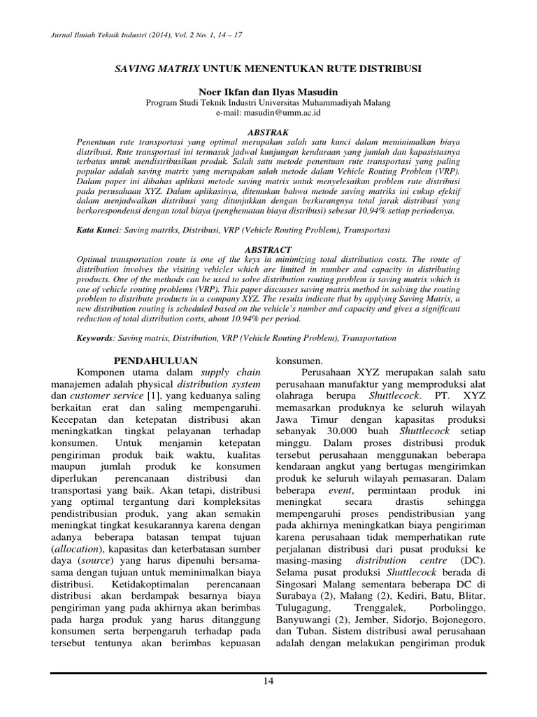 Jurnal Saving Matriks | PDF