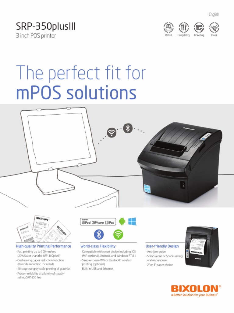 POS Printer SRP-350plusIII Bixolon | PDF | Printer (Computing) | Usb