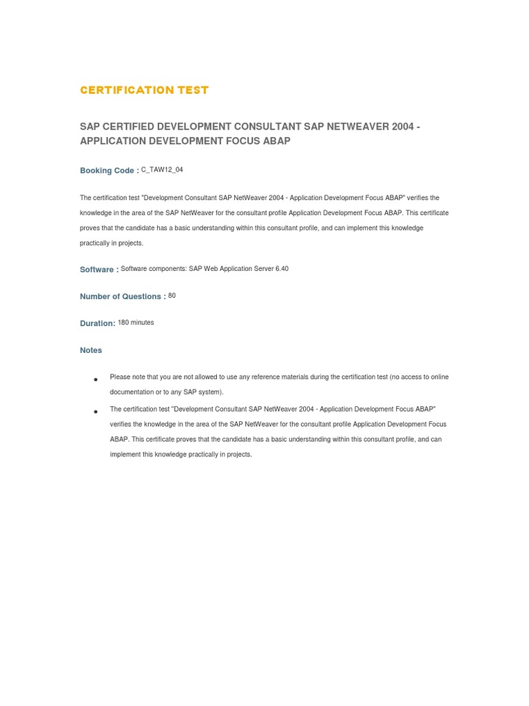 Certification Test Sap Certified Development Consultant Sap Netweaver 3792