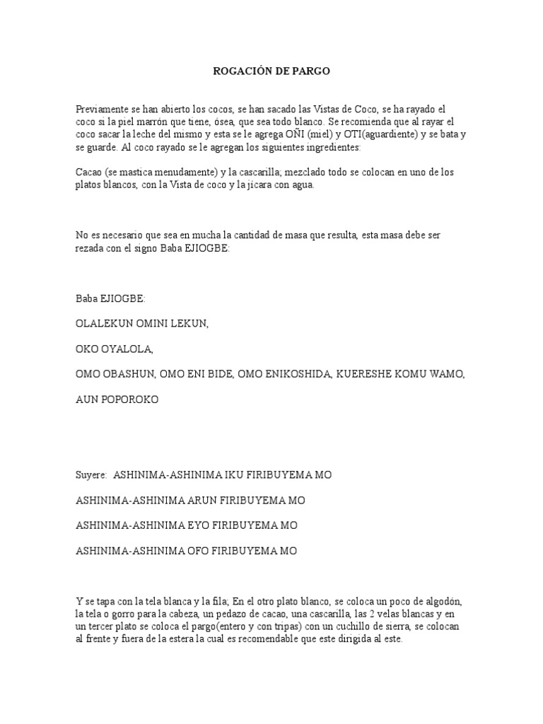Rogación de Pargo5 | PDF | Naturaleza