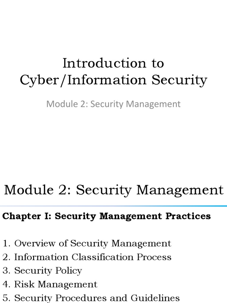Chapter 1 Security Management Practices - 1 | PDF | Classified Information | Information Security