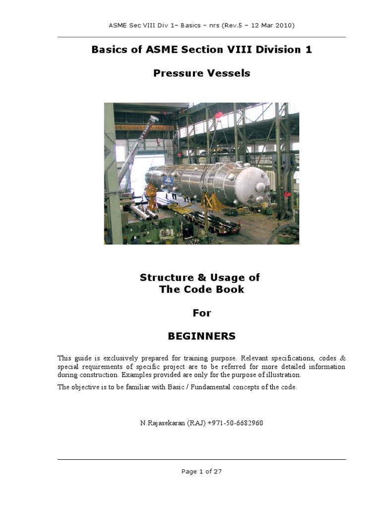 ASME Sec VIII Div 1 | Stress (Mechanics) | Heat Treating