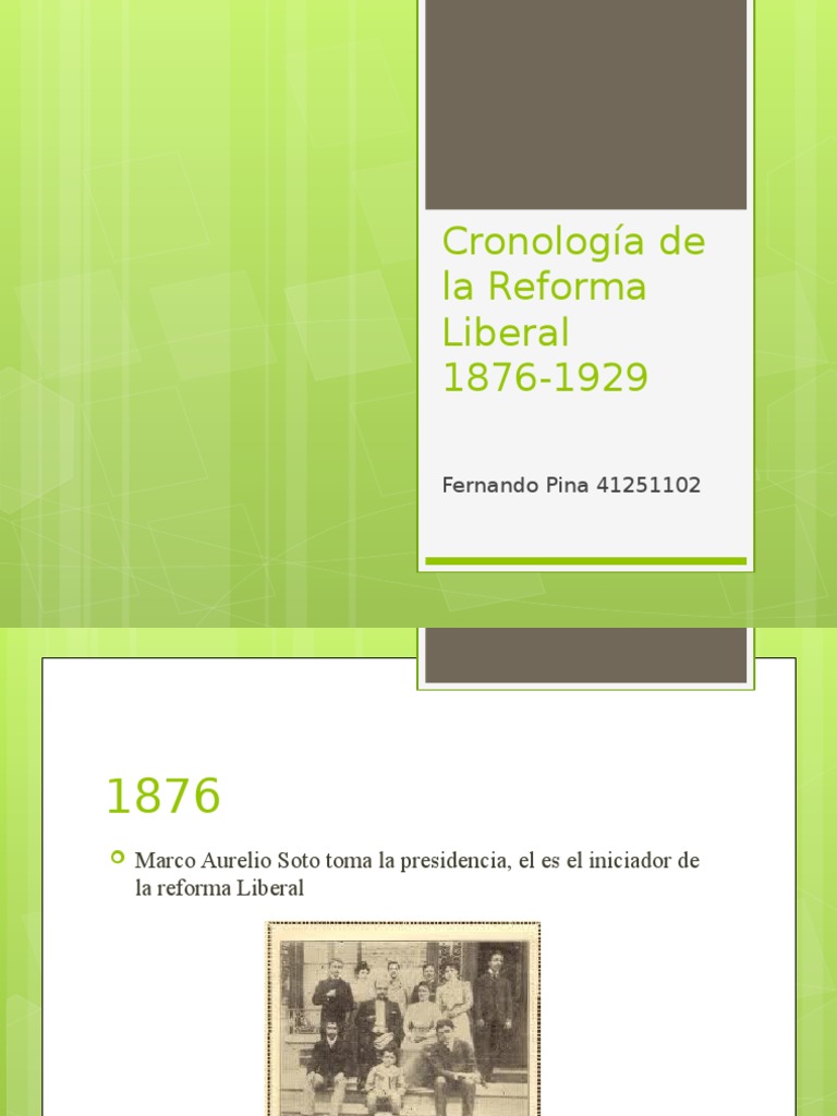 Cronología de la Reforma Liberal 1876-1929 | PDF | Honduras | Centroamérica
