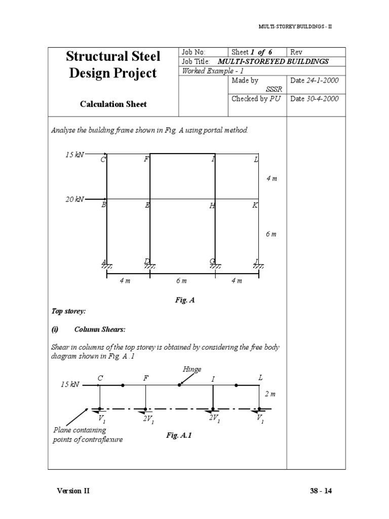 Structural Steel Design Project: Calculation Sheet | PDF | Beam ...