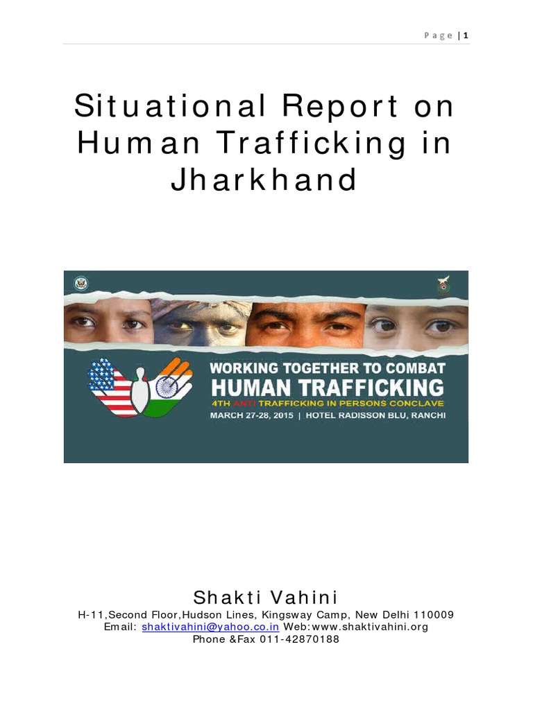 Situational Report On Human Trafficking in Jharkhand Jharkhand Draft ...