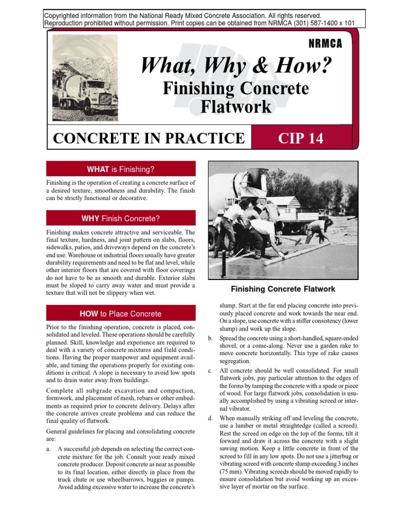 CIP14-Finishing Concrete Flatwork | PDF | Concrete | Structural Engineering