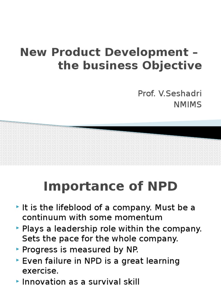 Business Objective - NPD | PDF | New Product Development | Strategic ...
