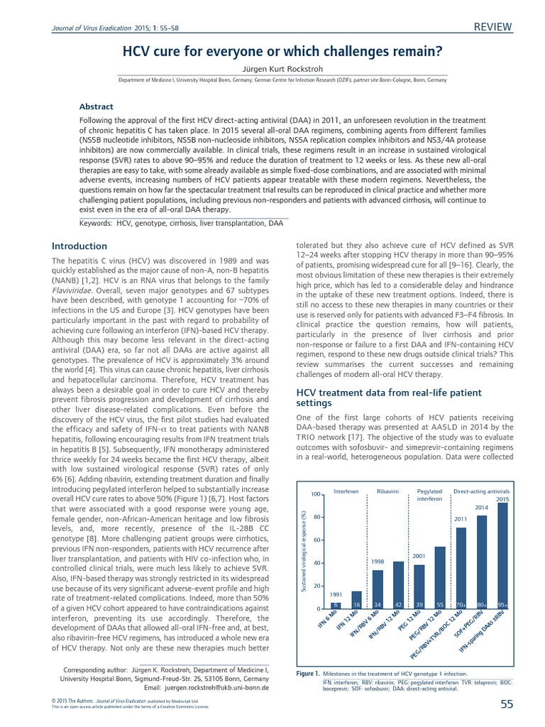 HCV Cure For Everyone or Which Challenges Remain?: Review | PDF ...