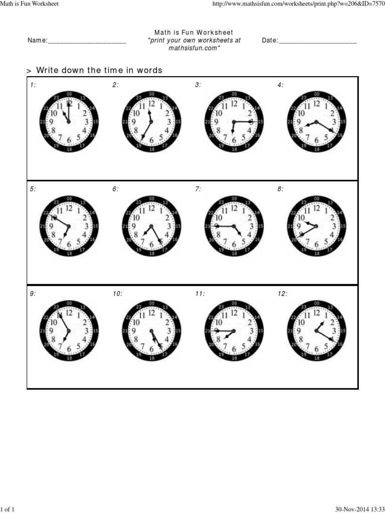 Math Is Fun Worksheet | PDF