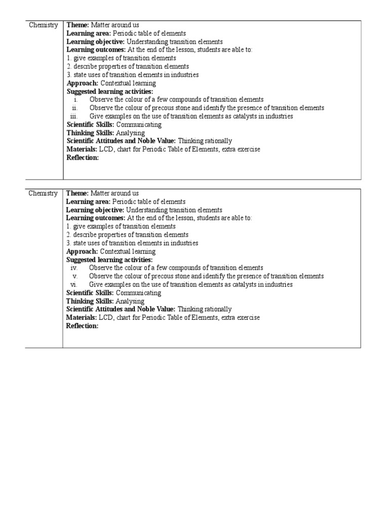 Transition Elements for Students | PDF | Art | Science & Mathematics