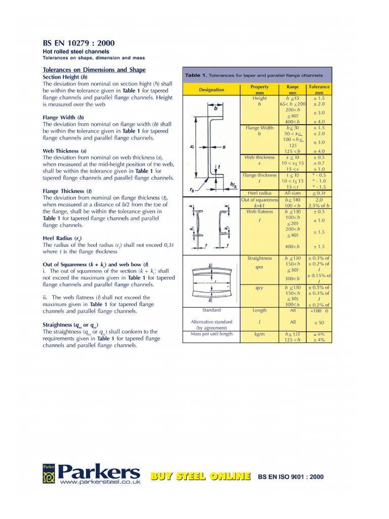 Extras BS EN 10279 UNP PDF | PDF