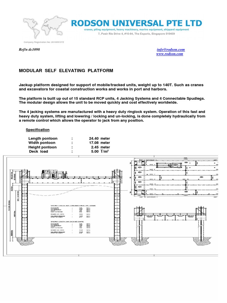 Modular Self-Elevating Platform Specs | PDF