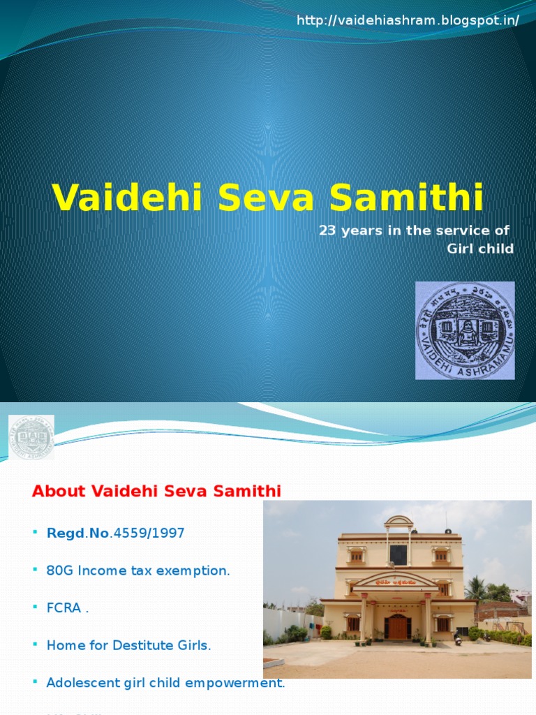 Vaidehi Seva Samithi | PDF | Slum | Further Education