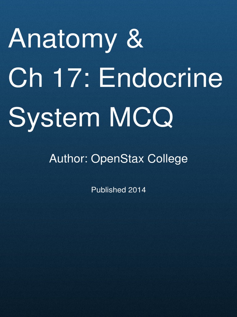 Anatomy Physiology The Endocrine System MCQ Exam | PDF | Cell Signaling ...