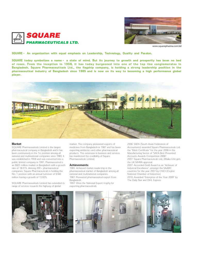 Square Pharma | PDF | Pharmaceutical Industry | Pharmaceutical Drug