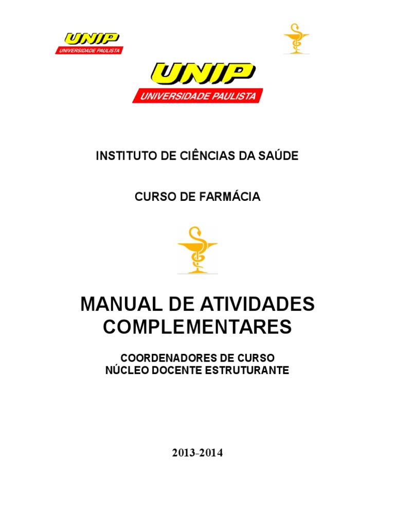 UNIP Manual de Atividades Complementares FARMÁCIA 2013-14 | PDF | Farmacêutico | Museu