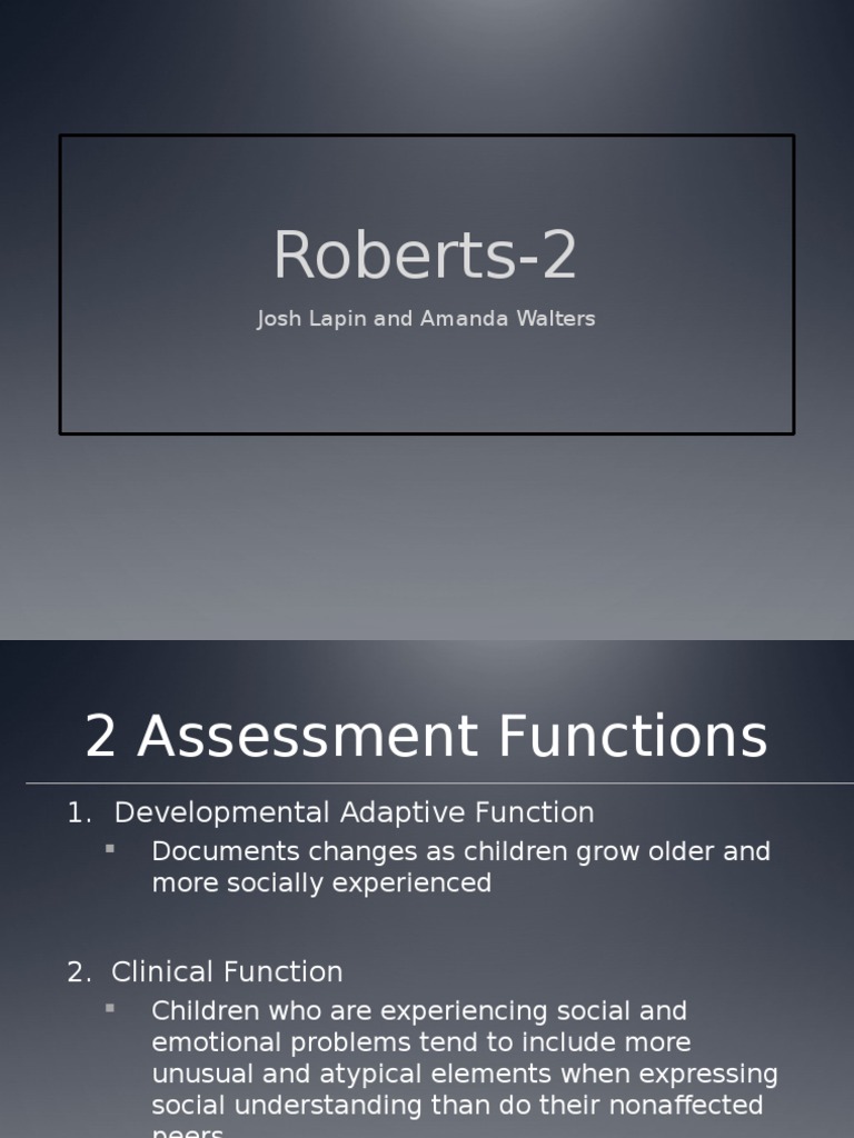 Roberts 2 | PDF | Anger | Psychological Evaluation