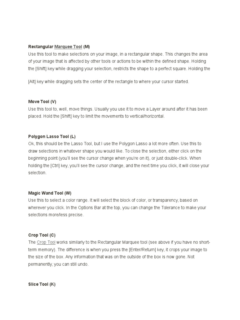 Photoshop Tools | PDF | Adobe Photoshop | Computing And Information ...