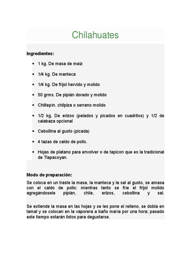 Chilahuates | PDF