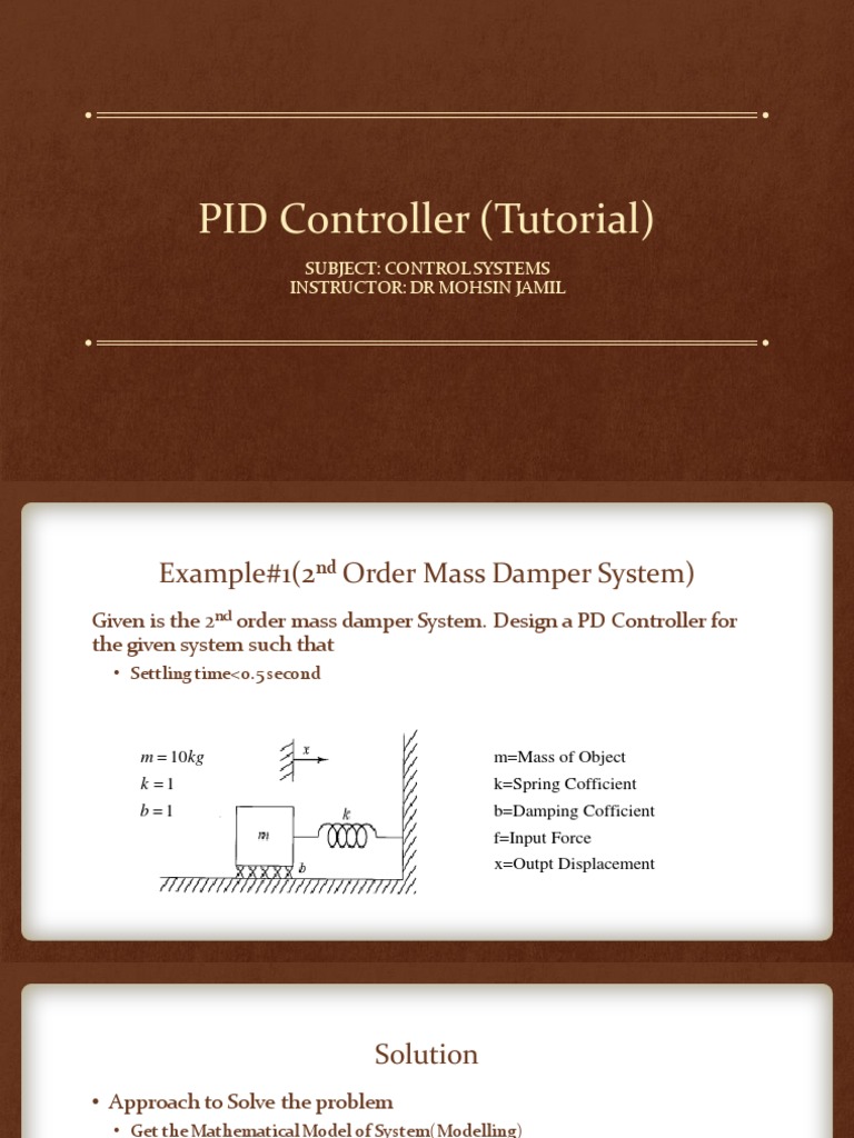 Mohsin PID Controller Tutorial | PDF | Control Theory | Telecommunications Engineering