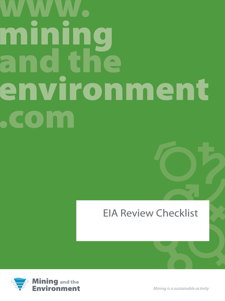 EIA Review Checklist | PDF | Environmental Impact Assessment | Mining