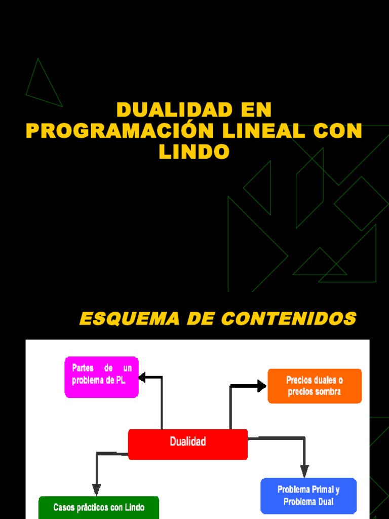 Dualidad en Programación Lineal Con Lindo | PDF | Programación lineal | Linealidad