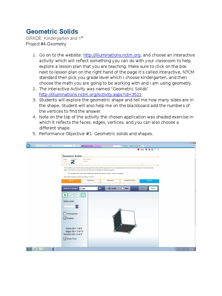 Geometric Solids Math | PDF
