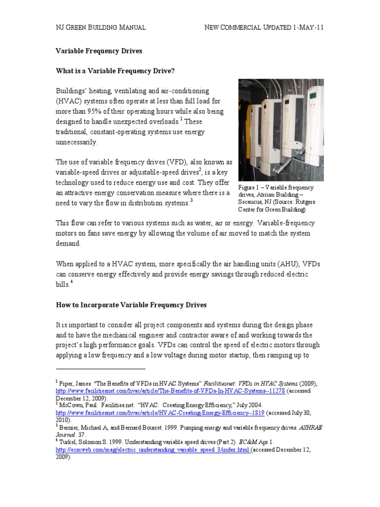 VFDs Reduce HVAC Energy Costs by Matching Load | PDF | Hvac | Efficient ...