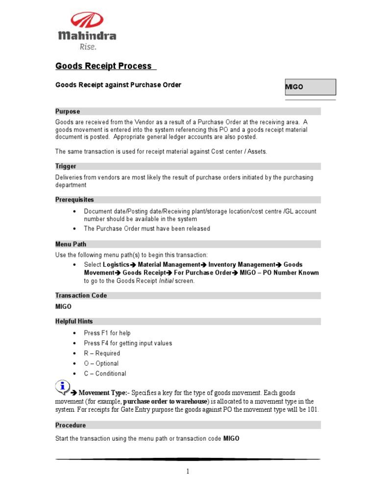 Receiving Goods and Posting to Accounts: A Step-by-Step Guide to the ...