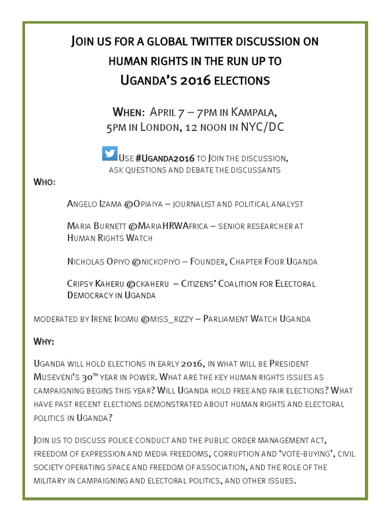 Uganda Elex Twitter | PDF