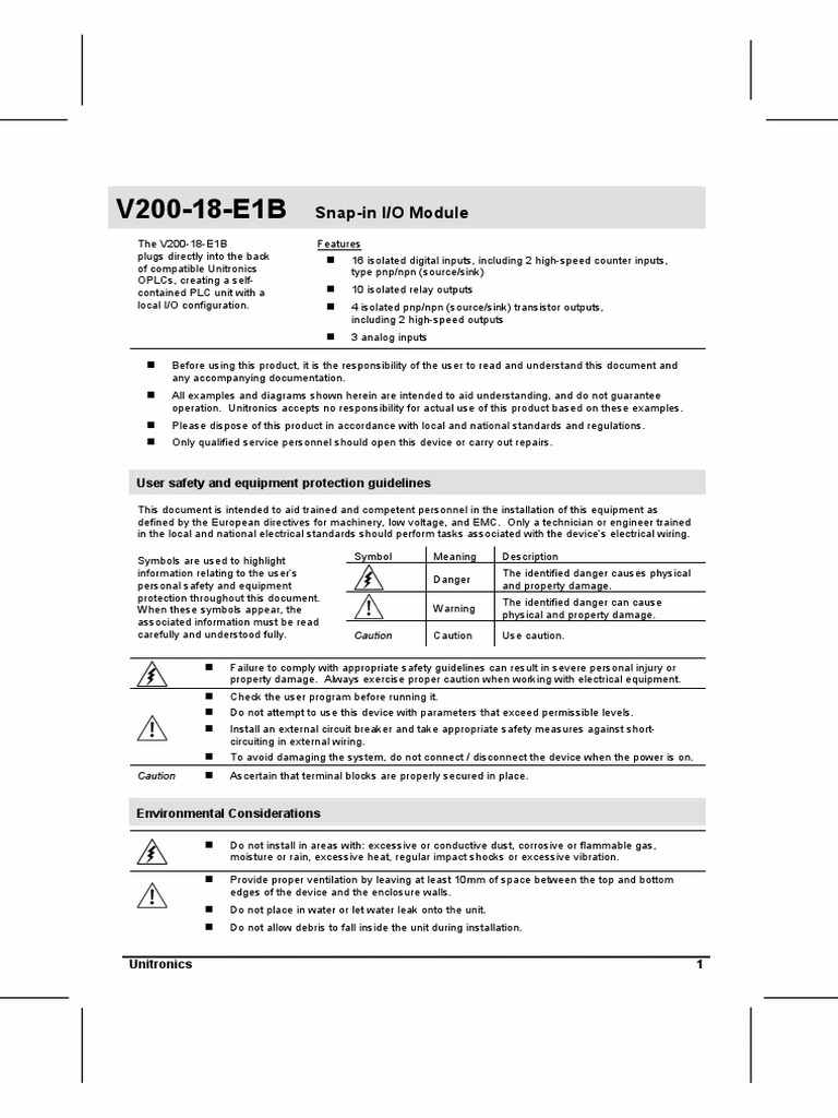 UNITRONICS V200-18-E1 | PDF | Bipolar Junction Transistor | Power Supply