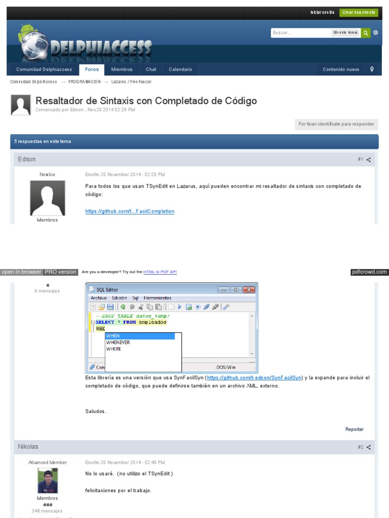 Lazarus Sintaxis Con Completado de Código | PDF | Estándares del ...