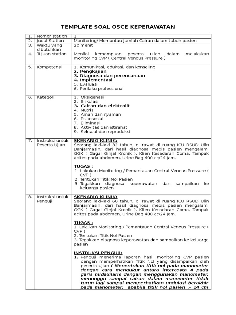 Contoh Soal Osce Keperawatan - Perumperindo.co.id