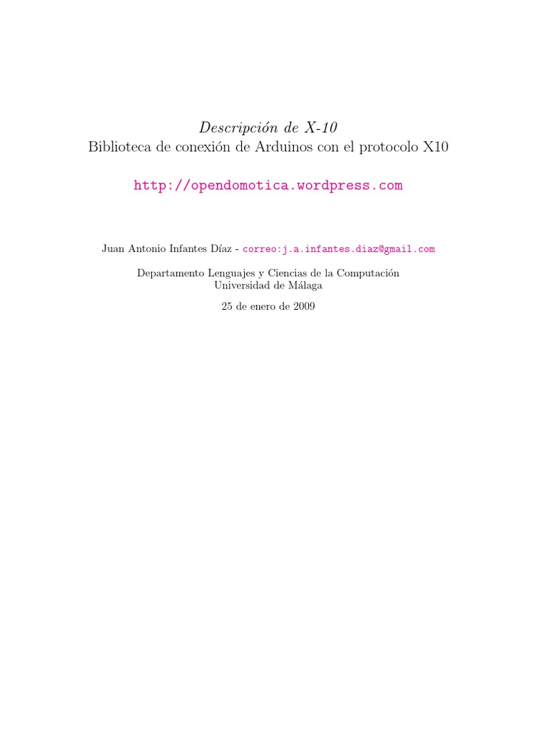 Protocolo X10 y Conexión de Arduinos | PDF | Red de computadoras ...