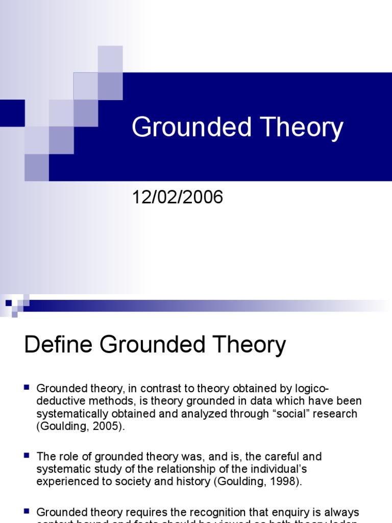 Grounded Theory | PDF | Theory | Cognitive Science