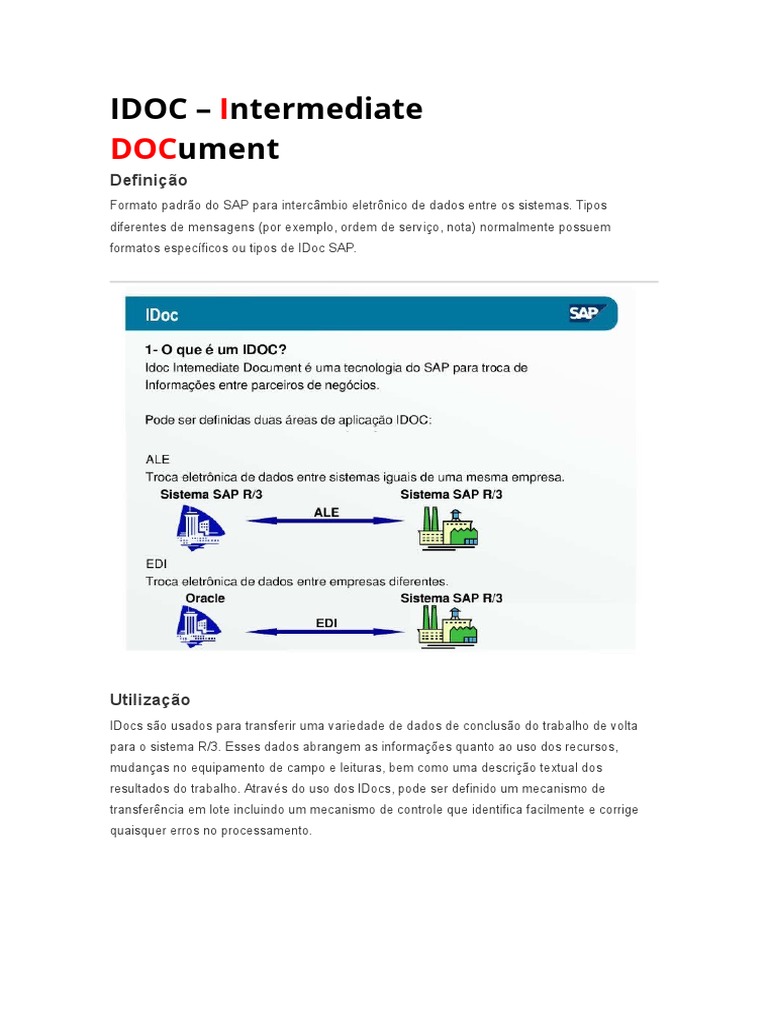 IDOC | PDF | Interface de usuário | Dados