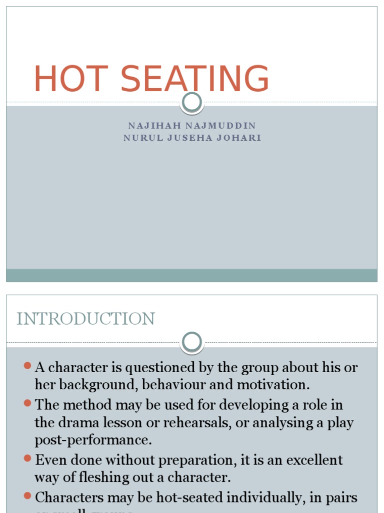 Hot Seating: Engaging Drama Technique | PDF | Career & Growth
