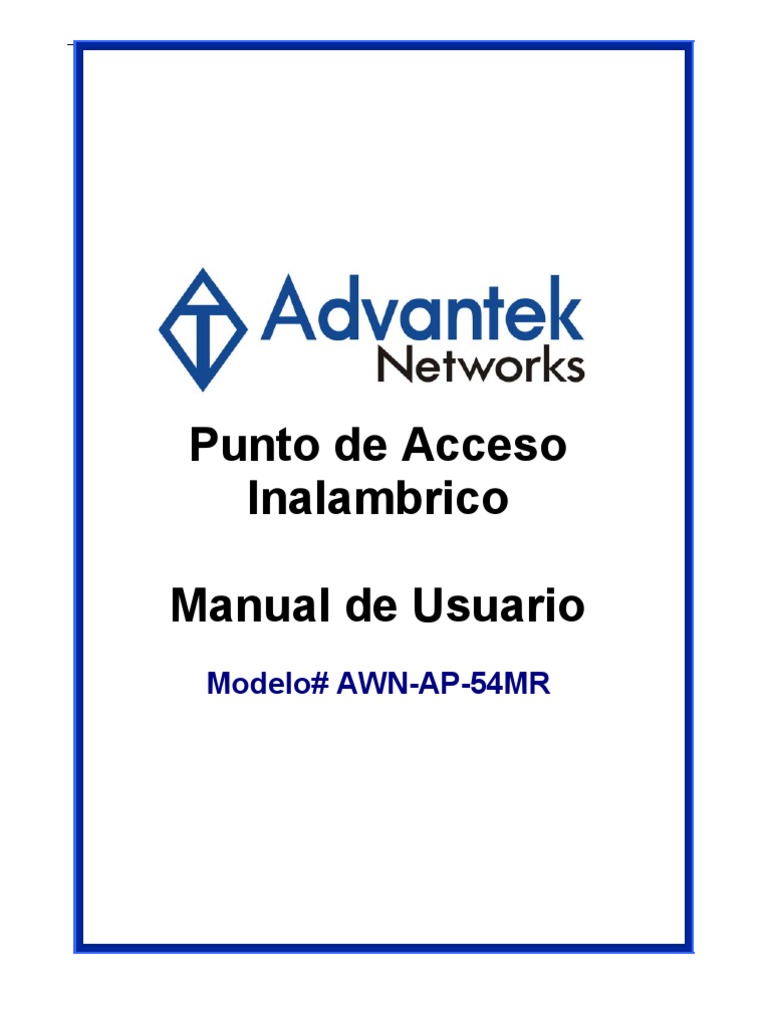 Manual de Usuario AWN-AP-54MR | PDF | Punto de acceso inalámbrico ...
