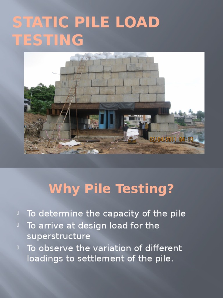 Static Pile Load Testing | PDF | Deep Foundation | Structural Load