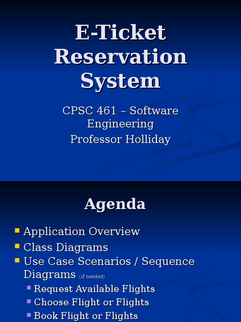 E-Ticket Reservation System | PDF | Use Case | Credit Card