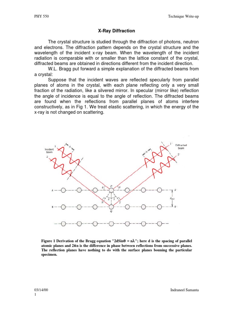 XRD Theory | PDF | X Ray Crystallography | Diffraction