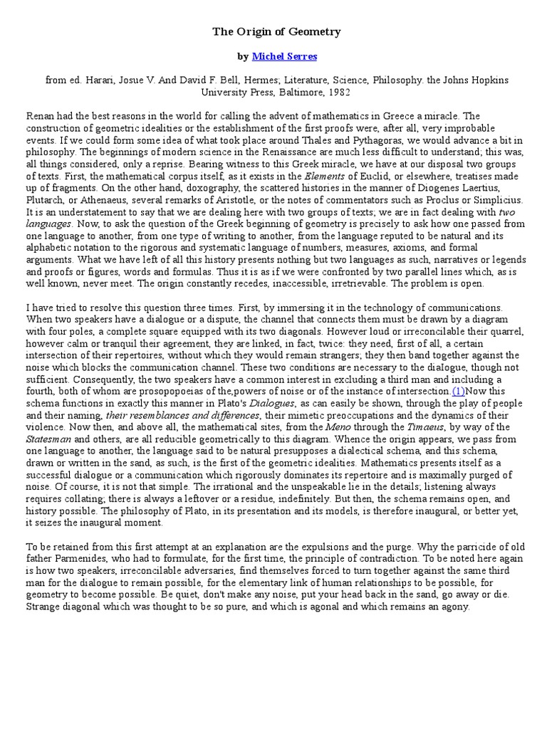 The Origin of Geometry | Mathematical Proof | Geometry