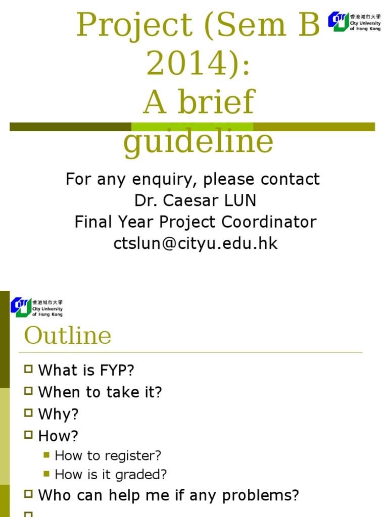 FYP Briefing Guideline | PDF | Linguistics | Semiotics