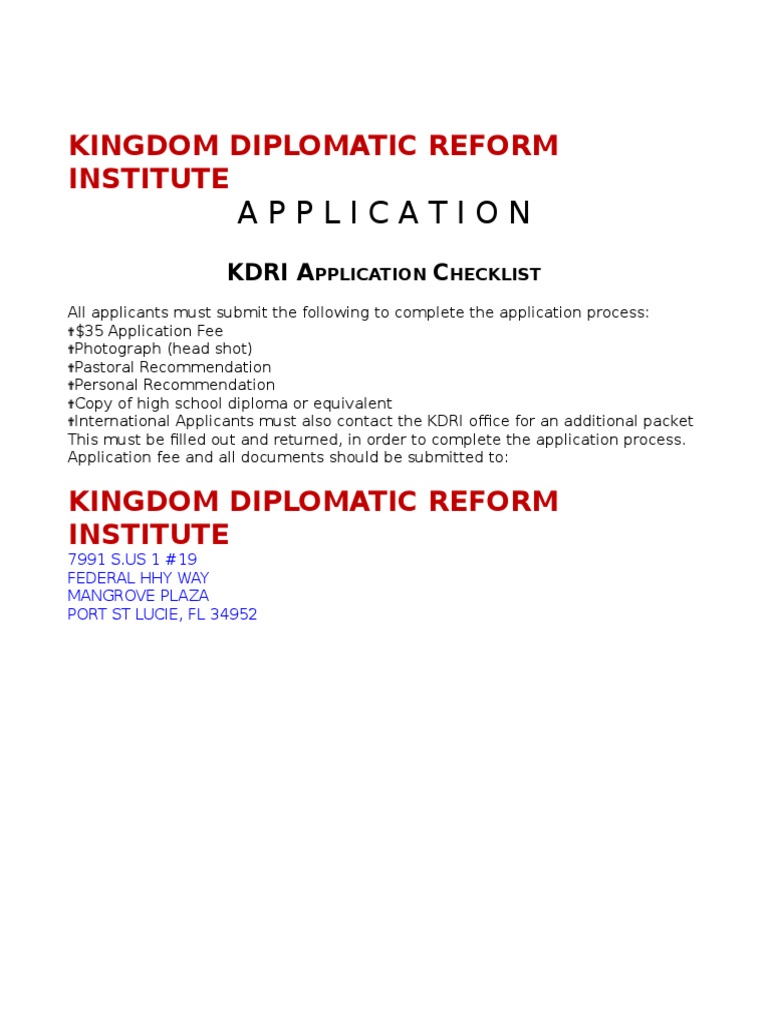 KDRI Application Checklist Guide | PDF | Academic Dishonesty | Religion ...