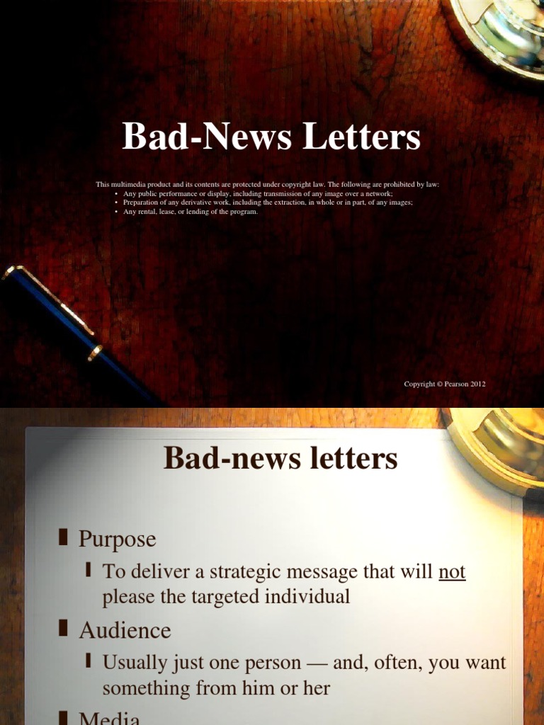 Bad News Letters | PDF | Communication