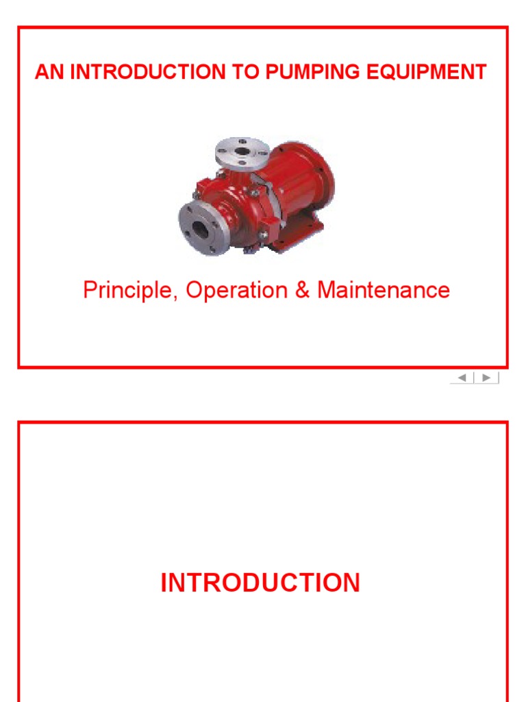 Pumps Introduction | PDF | Pump | Chemical Engineering